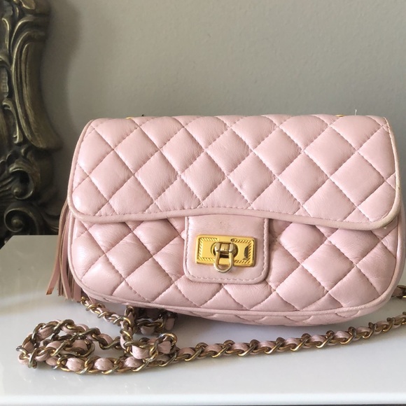 Bags | Vintage Tufted Pale Pink Crossbody Bag | Poshmark